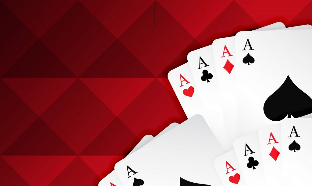 red background with playing cards – UMAD